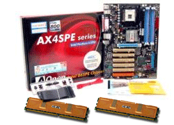 Aopen AX4SPE-N + GEIL DDR400 Cu 스프레더 특별판 / 배송무료 :: 케이벤치 쇼핑